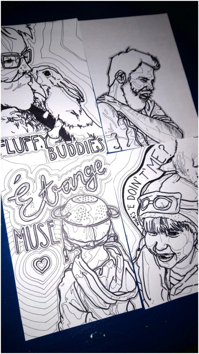 Étrange Muse – colouring book – Glitter and Tentacles